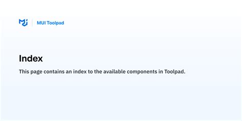 index mui toolpad