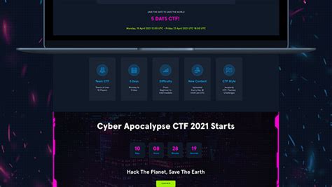 Cyber Apocalypse Ctf Htb Landing Page On Behance