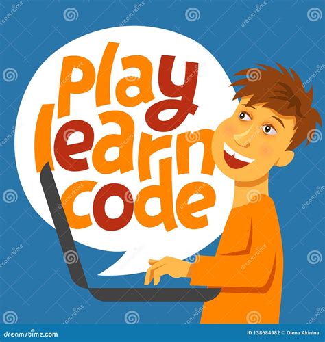 Playlearncode5 Stock Vector Illustration Of Notebook 138684982