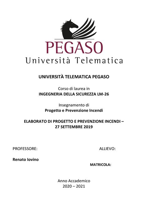 Nuovo 2023 Elaborato Di Progetto E Prevenzione Incendi Scuola Uni