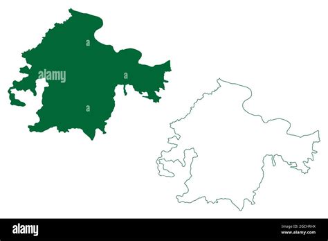 Chitrakoot District Uttar Pradesh State Republic Of India Map Vector