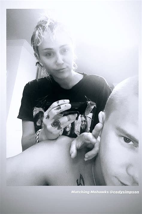 Miley Cyrus And Bf Cody Simpson Just Teased A Matching Pair Of Mohawks