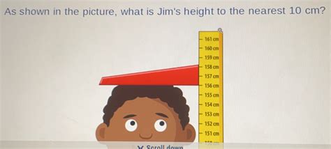 Solved As Shown In The Picture What Is Jims Height To The Nearest 10