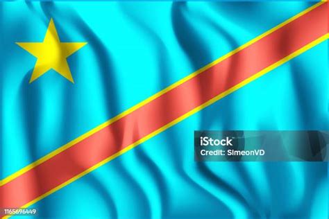 콩고 민주 공화국의 국기입니다 직사각형 아이콘입니다 물결 효과 벡터 일러스트레이션 국기에 대한 스톡 벡터 아트 및 기타 이미지 국기 기 낮 Istock