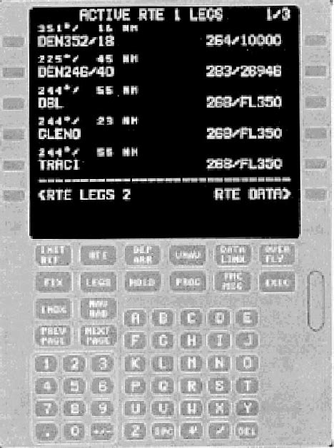 Baseline Mcdu Design Note From A Comparison Of Two Control Display