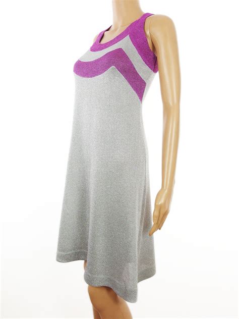 Gorgeous 60s Gogo Sleeveless Sparkly Silver Knitted Lurex Micro Mini