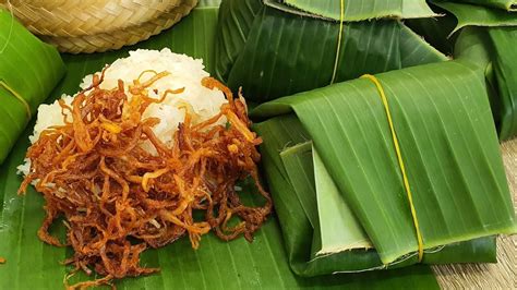 ข้าวเหนียวห่อใบตอง หน้าหมูฝอย เมนูสร้างอาชีพ By แม่โอ๋ Youtube
