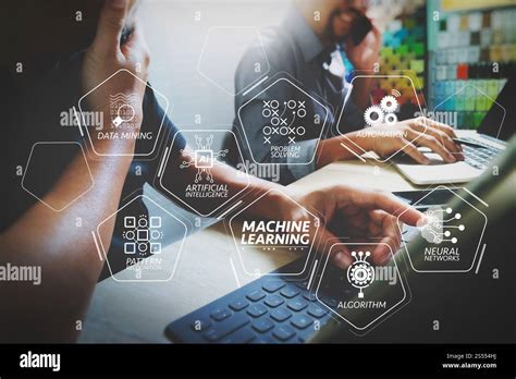 Machine Learning Technology Diagram With Artificial Intelligence Aineural Networkautomation