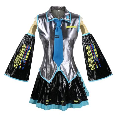 Anime Cosplay Costume For Woman Costume Halloween Mikus Patent Leather