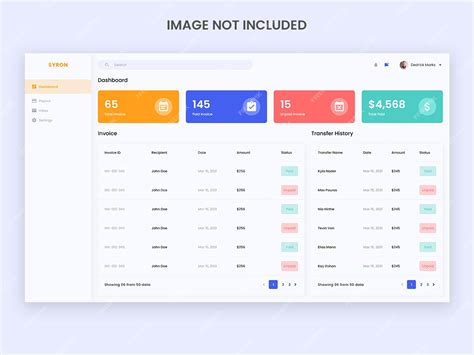 premium psd dashboard ui website template design