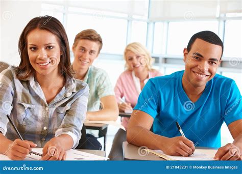 Students Working In Classroom Stock Image Image Of Caucasian Group