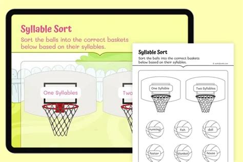 Syllable Sort Worksheets Free Interactive And Printable Workybooks