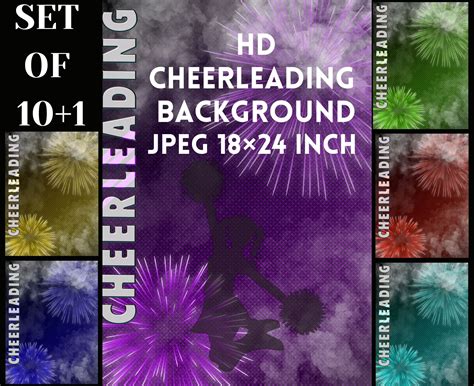 Cheerleader Background Sports Poster Photo Backdrop Digital Download