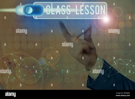 Conceptual Hand Writing Showing Class Lesson Concept Meaning Subject