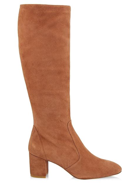 Stuart Weitzman Yuliana 60 Suede Knee High Boots In Brown Lyst