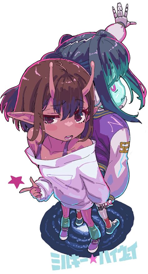 Badluck2033 Chiharu Milky Highway Makina Milky Highway Milky Highway Highres 2girls