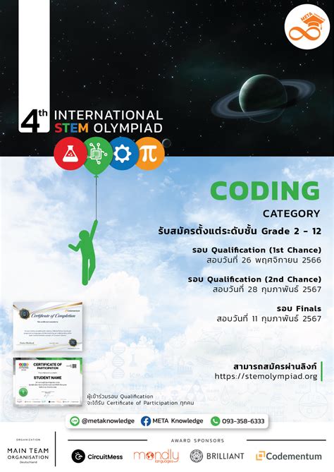 Stem Coding Meta Knowledge ศูนย์รวมสนามสอบ ระดับนานาชาติ