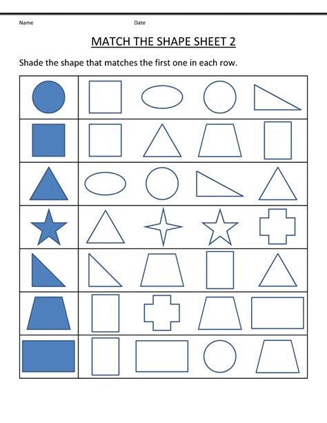 Fun And Effective Worksheet For Nursery Class Shapes Worksheet