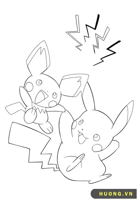 Bộ Sưu Tập Tranh Tô Màu Pikachu Dễ Thương đáng Yêu Nhất Cho Bé Hương Vn