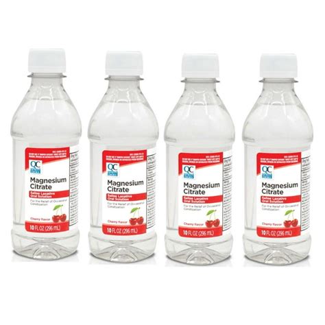 4 Pack Quality Choice Magnesium Citrate Saline Laxative Oral