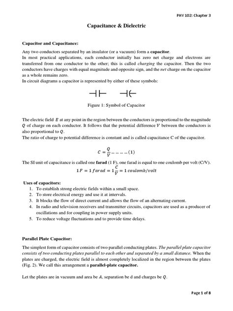 Chapter 3 Capacitance And Dielectric Download Free Pdf Capacitor Capacitance