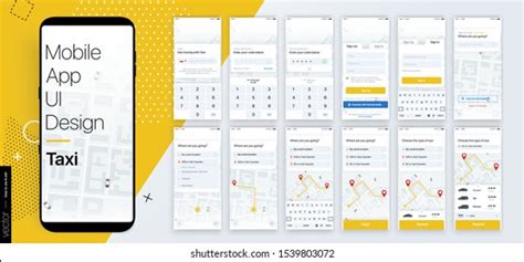 Design Mobile Application Ui Ux Set Stock Vector Royalty Free 1544811176 Shutterstock
