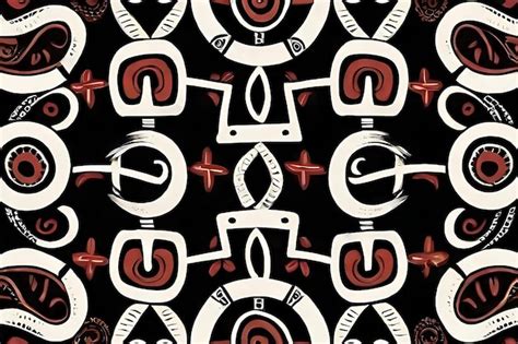 Premium Ai Image Antique Seamless Color Pattern Of Primitive