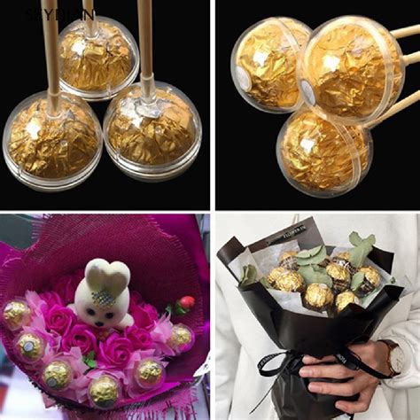 Sey กล่องพลาสติกใส ทรงกลม สําหรับใส่ช็อคโกแลต ช็อคโกแลต 10 ชิ้น Jan