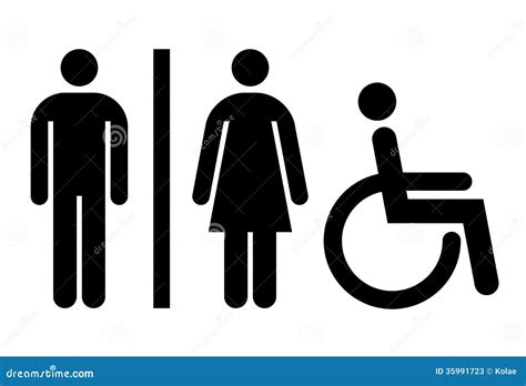 Wc Sign Restroom Icon Toilet Bathroom Male And Female Symbol Wc