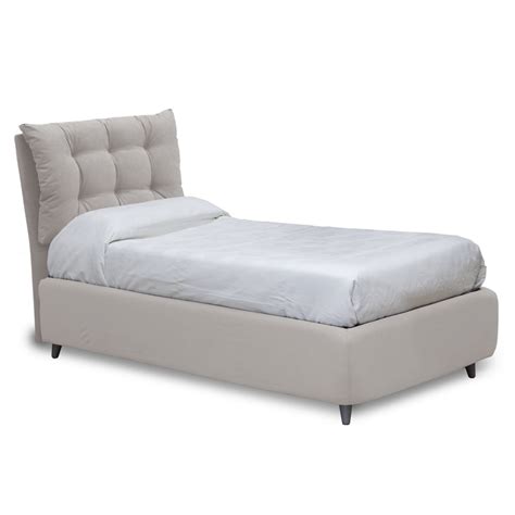 Letto Singolo Con Testiera Imbottita Made In Italy