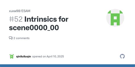 Intrinsics For Scene000000 · Issue 52 · Xuxw98esam · Github