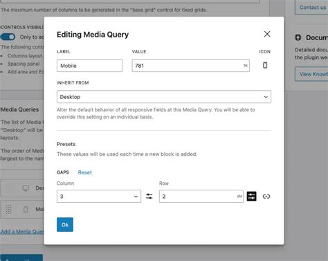 Media Queries Management Advanced Columns