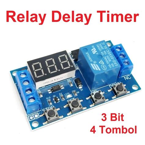 Jual Relay Timer Delay Modul Display 4tombol Digital Dc Time Module Switch Shopee Indonesia