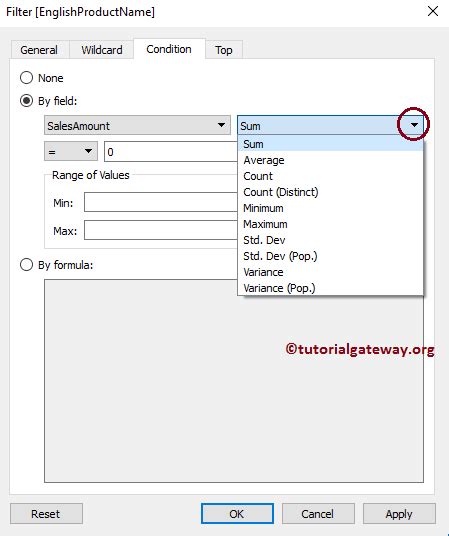 Conditional Filters In Tableau
