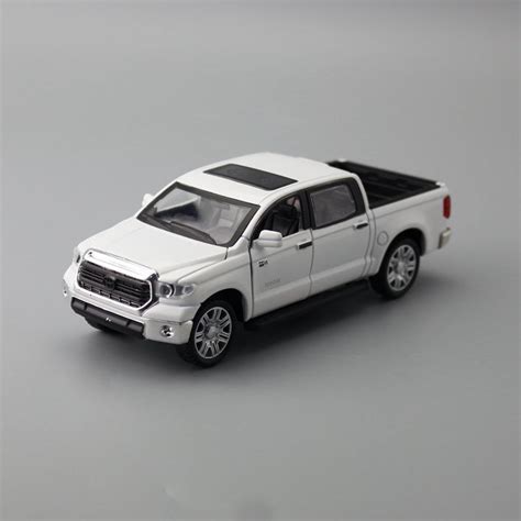 어린이용 다이캐스트 장난감 모델 132 스케일 도요타 툰드라 트럭 풀 백 도어 소리 및 빛 교육용 컬렉션 선물 Aliexpress