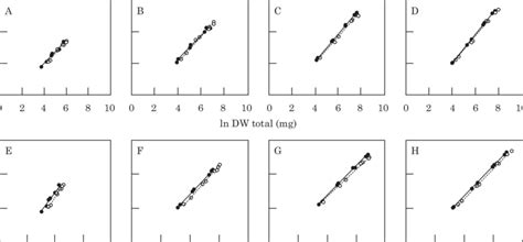 The Allometric Relationship Between Leaf Area And Plant Dry Weight