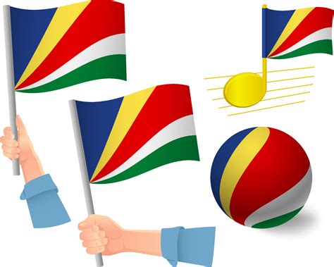 Seychelles Flag Icon Set Vector Art At Vecteezy