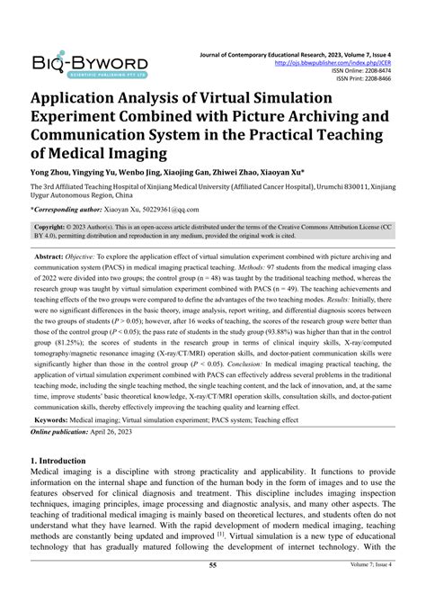 Pdf Application Analysis Of Virtual Simulation Experiment Combined