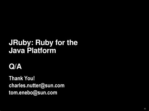 jruby ruby for the java platform ppt download