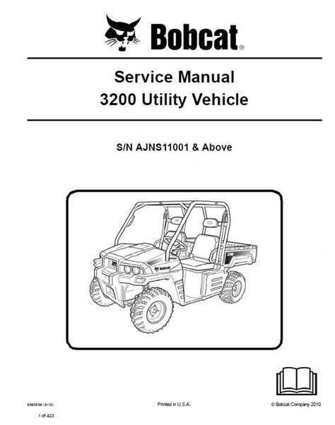 Bobcat Utility Vehicle Service Manual PDF