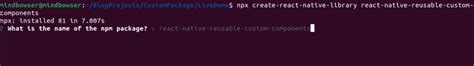 How To Create Npm Package For React Native Mindbowser