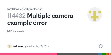 Multiple Camera Example Error · Issue 4432 · Intelrealsense