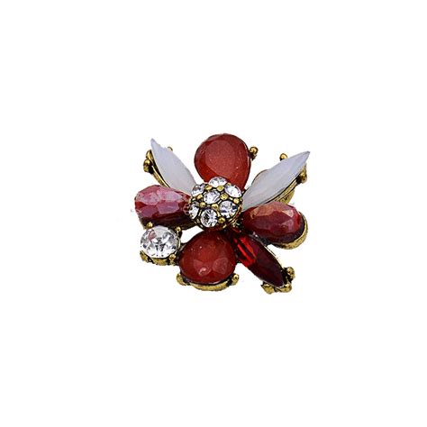 Fancy Crystal Stone Button Button Corner