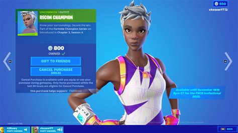 Chxseer On Twitter Fnbrintel Bought The Recon Champion Skin W Your