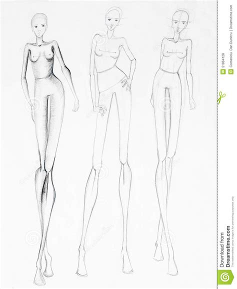 Silhueta Do Nude Do Modelo De Forma Ilustração Stock Ilustração de