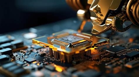 Premium Ai Image Future Industrial Chip Cpu Robotic High Tech Super