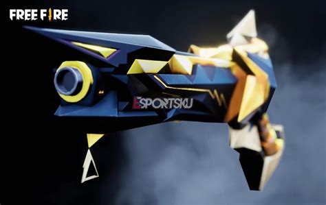 Kapan Resale Skin M1887 Golden Glare Free Fire FF Esportsku