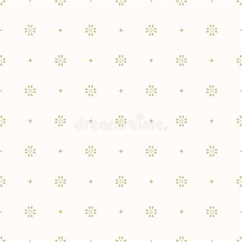 Vector Minimalist Floral Background Simple Golden Geometric Seamless