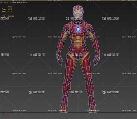 手绘风格女钢铁侠 漫威新英雄模型 女人模型库 3ds Max max 模型下载 cg模型网
