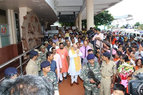 Photo Bjp National President Shri Amit Shah Jis Rousing Welcome On